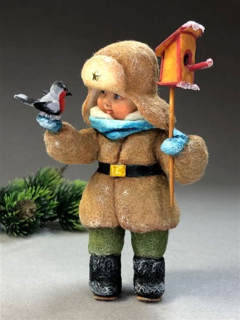 Ватная ёлочная игрушка Светланы Белладонны Сшить чучела животных Винтаж игрушки Детские