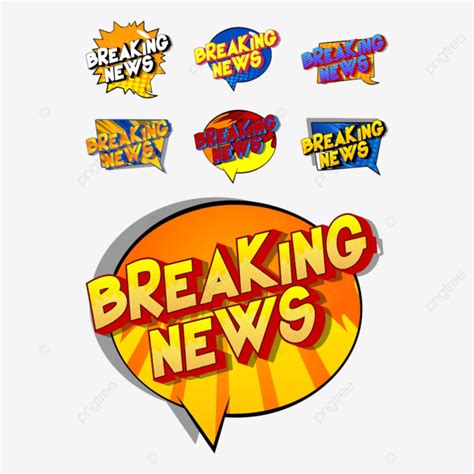 Comic Style Words Vector Art Png Breaking News Comic Book Style Word