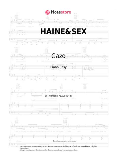Haineandsex Piano Sheet Music Easy Gazo In Note Pianoeasy Sku Pea0043487