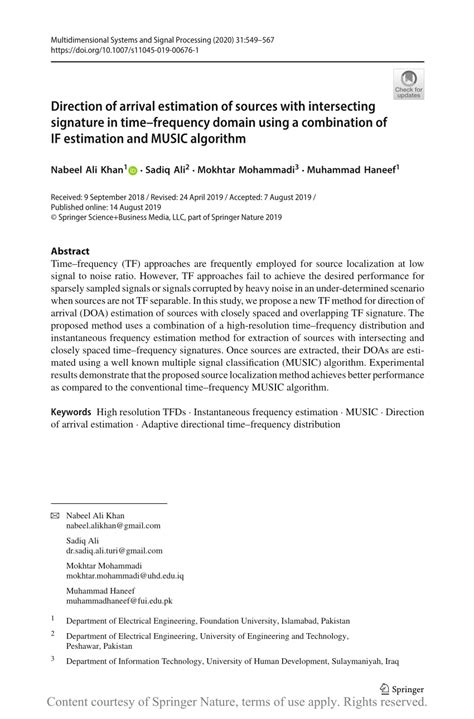 Direction Of Arrival Estimation Of Sources With Intersecting Signature In Timefrequency Domain