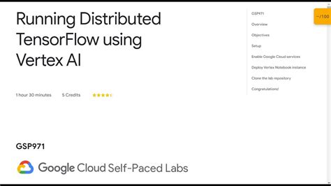 Running Distributed Tensorflow Using Vertex Ai Qwiklab Youtube