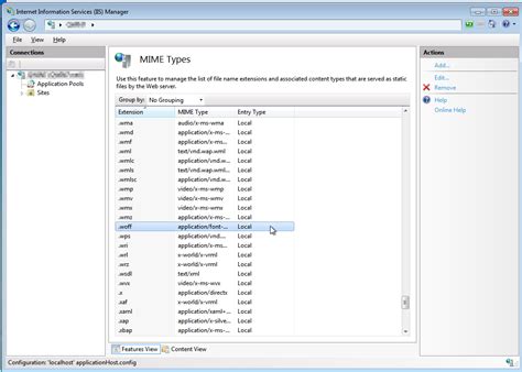 Iis Adding Font Familiy Support Mime Types Includes Woff Vntweb Cms Website Build And Development