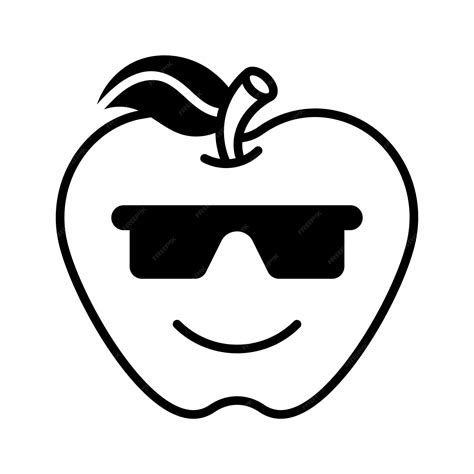 Gafas En La Cara Del Emoji Que Muestra El Icono Conceptual Del Emoji