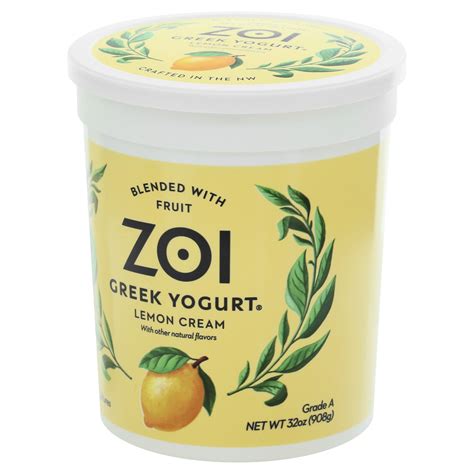 Zoi Yogurt Greek Lemon Cream Blended Front Right Elevated