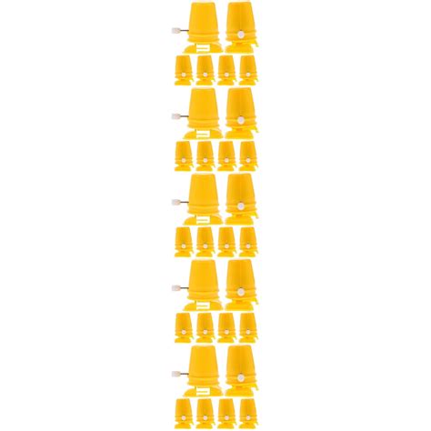 Set Of 5 Clockwork Robot Accessories Cartoon Movement Yellow