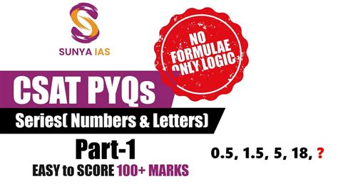 CSAT PYQs Topic Wise Series Numbers Letters Part UPSC CSE Prelims Sunya IAS