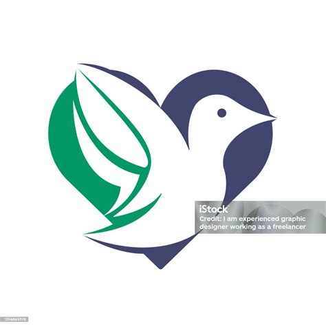 버드 러브 벡터 로고 디자인 버드 하트 모양 로고 템플릿 디자인 벡터 아이콘 일러스트레이션 로고에 대한 스톡 벡터 아트 및 기타 이미지 Istock