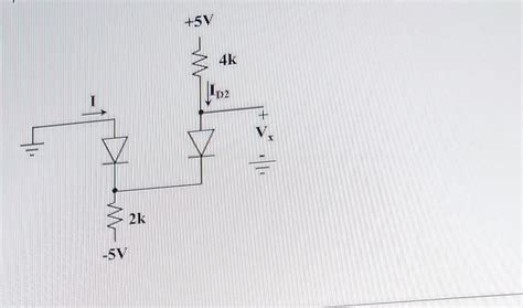 Solved Find V X And I Using Ideal Diode Model Find I Using Chegg Com