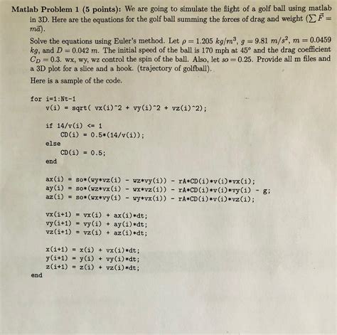 Solved Matlab Problem 1 5 Points We Are Going To Simulate