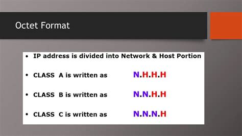 Ip Address And Ip Class Computer Networking Pptx