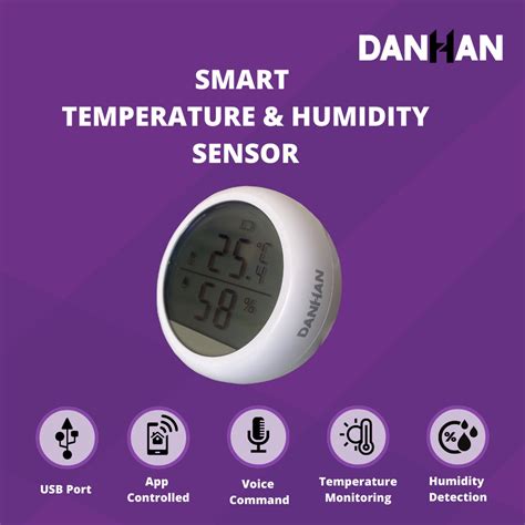 Jual Danhan Smart Temperature And Humidity Sensor Suhu Kelembapan Udara Wireless Wifi Tuya