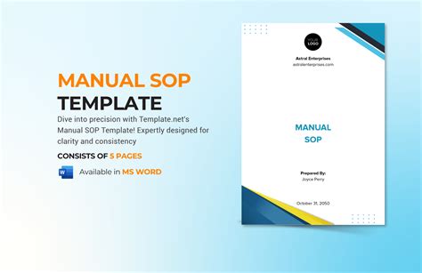 Sop Manual Template Free At Genjayceonblog Blog
