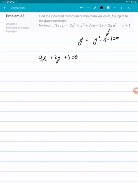 SOLVED Find the maximum and minimum values of the quadratic form f 𝐱 in the given exercise
