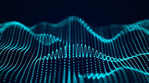 Premium Photo Digital Dynamic Wave Of Particles Abstract Blue