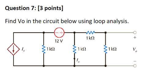 solved question 7 [3 ﻿points]find vo in the circuit below
