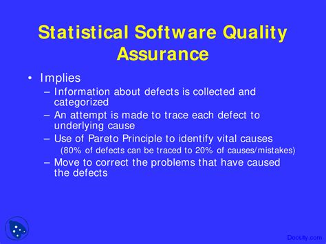Statistical Software Quality Assurance Project Management Lecture Slides Docsity
