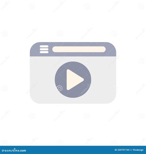 Web Browser Displaying Video Streaming Service Homepage Interface Stock Illustration