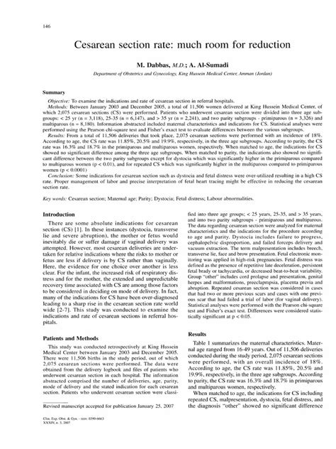 Cesarean Section Rate Much Room For Reduction Pdf