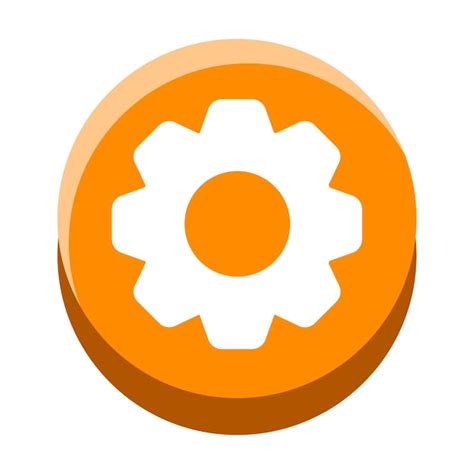 Premium Vector The Cartoon Setting Button Is Isolated