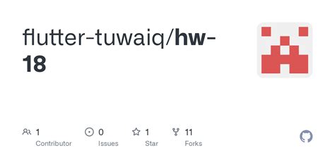 Github Flutter Tuwaiqhw 18