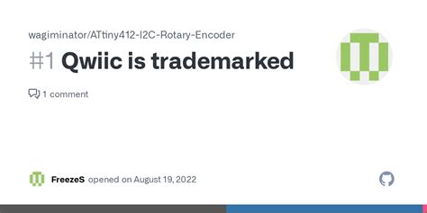Qwiic Is Trademarked · Issue 1 · Wagiminatorattiny412 I2c Rotary