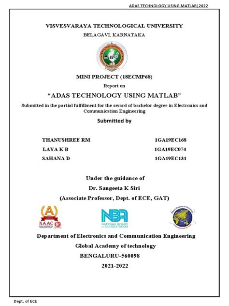 Mini Project Final Report Pdf Headlamp Lidar