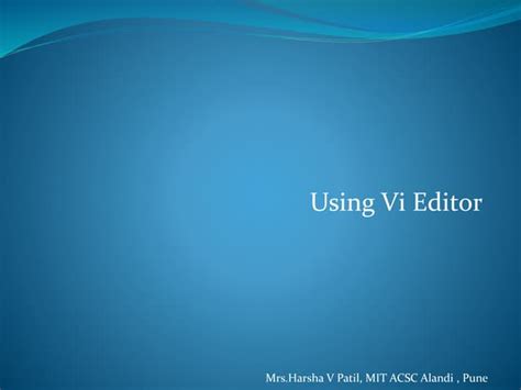 using vi editor pptx