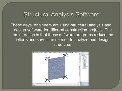 Analyze Structures With Structural Analysis Engineering Software PPT