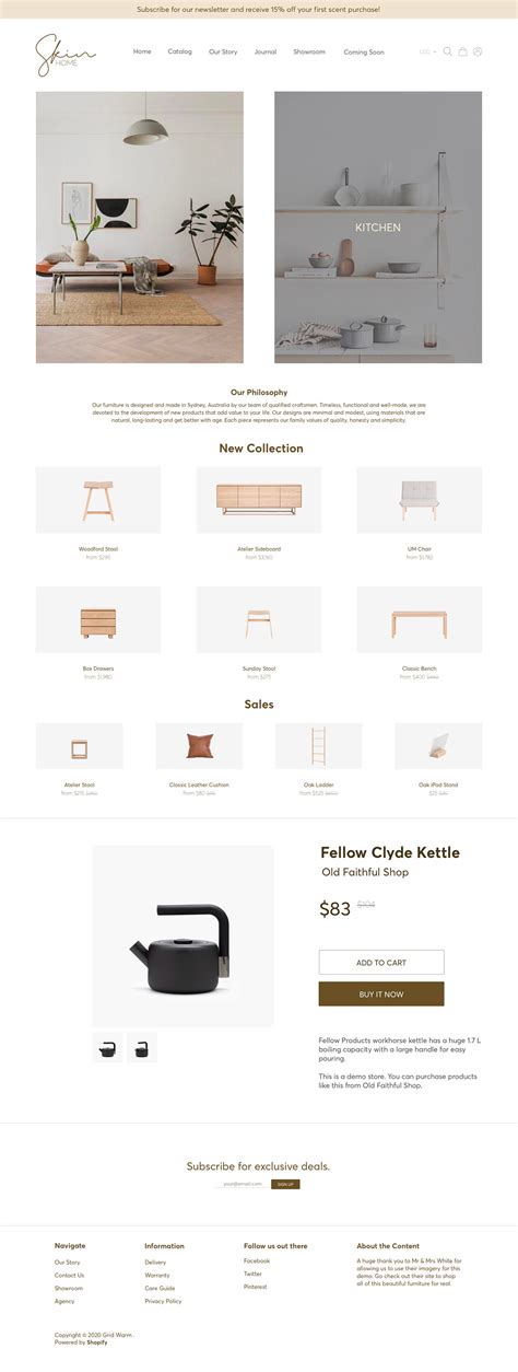 SKINS HOME Home Decor Website Interface UI Design On Behance