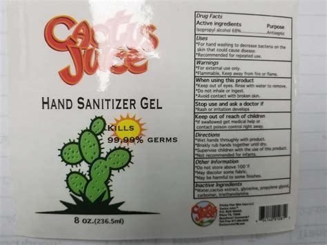 Cactus Juice Label