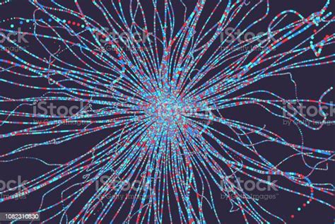 추상 과학 또는 기술 배경 동적 입자 배열입니다 벡터 일러스트입니다 데이터에 대한 스톡 벡터 아트 및 기타 이미지 데이터 배경 주제 3차원 형태 Istock