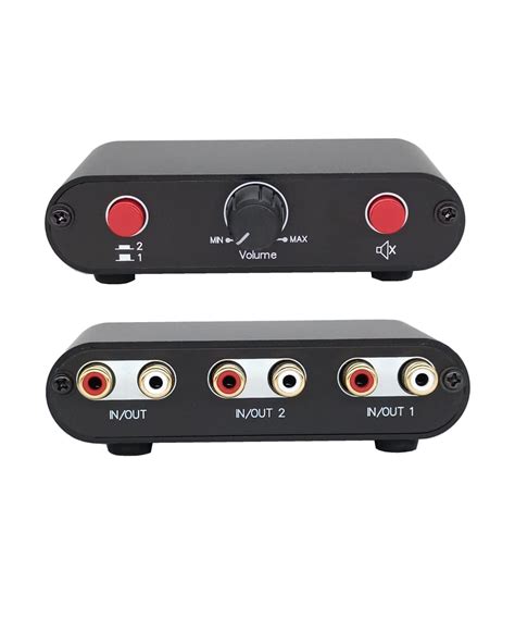 Amazon Com 2 Way RCA Stereo Audio Switch Input Signal Source Switcher Selector Splitter Box2