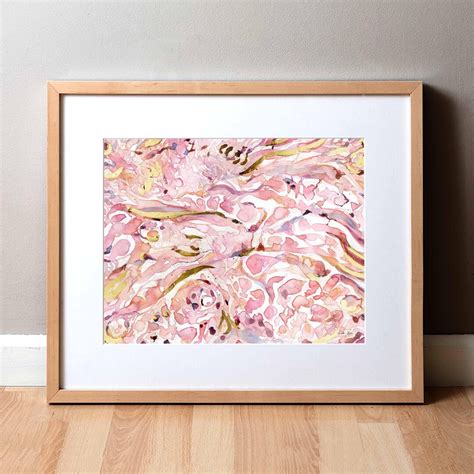 Gilded Dermis Watercolor Print Unframed Skin Cell Art Dermatology