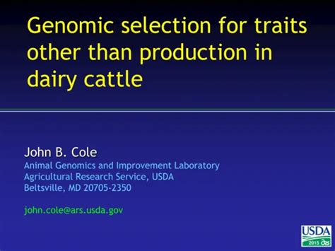 Ppt Genomic Selection In Dairy Cattle Powerpoint Presentation Free Download Id 3701737