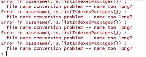 Error In Dirnamename File Name Conversion Problem Name Too Long