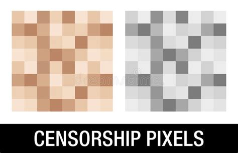 Censorship Blur Effect Pixel Texture On Transparent Background Skin Tone Colored Mosaic Pattern