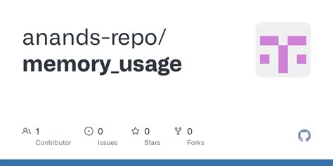 github anands repo memory usage
