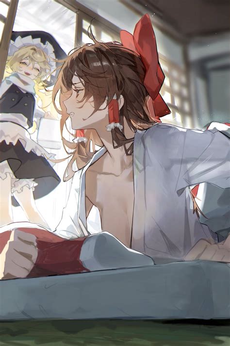 Hakurei Reimu And Kirisame Marisa Touhou Drawn By Pkokonatu Danbooru