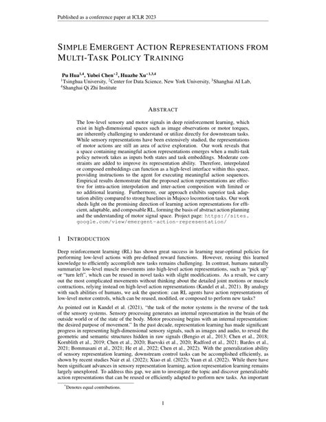 Pdf Simple Emergent Action Representations From Multi Task Policy Training