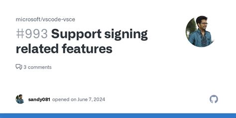 Support Signing Related Features Issue 993 Microsoft Vscode Vsce