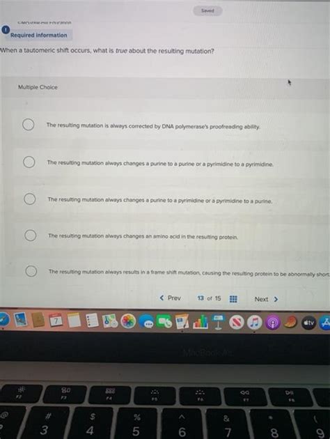 Solved Saved Required Information When A Tautomeric Shift