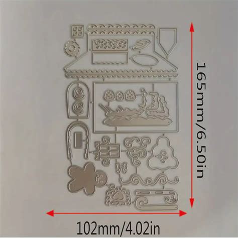 크리스마스와 겨울을 테마로 한 집 모양의 금속 다이 컷팅 틀입니다 종이 카드 제작 스크랩북 Diy 카드 사 Temu Korea