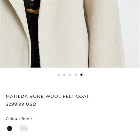 Dissh Matilda Bone Wool Coat Used 2 Times Depop