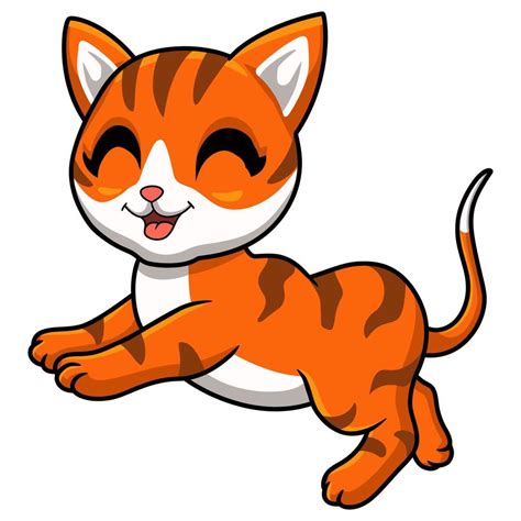 Cute Orange Tabby Cat Cartoon 17112136 Vector Art At Vecteezy