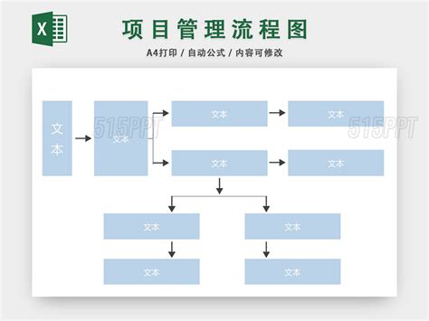 项目管理流程图模板EXCEL表 515PPT