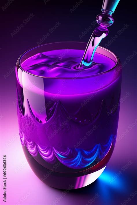 Cup Of Codeine Purple Liquid In Cup Glowing Fantasy Dramatic