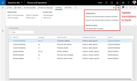 User Defined Labels Docentric Ax