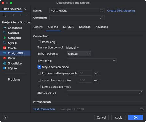 Configure Connection IntelliJ IDEA Documentation