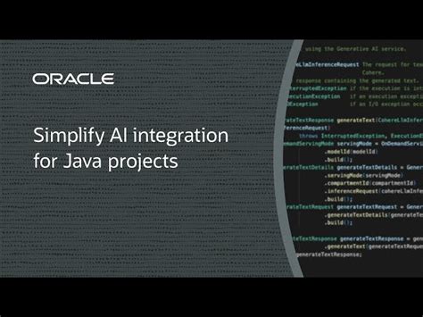 Simplify Ai Integration In Java Projects Oracle