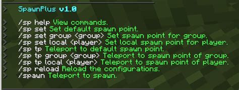 Github Ez4p1xelspawnplus A Plugin To Set Up The Spawn Point For The